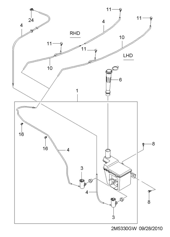 Моторчик стеклоомывателя Lanos, Sens, Aveo EuroEx 96318238. Купить ...