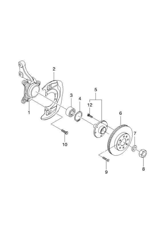 Гайка передней ступицы Lanos, Sens, Aveo, Lacetti Польша 94515437 ...