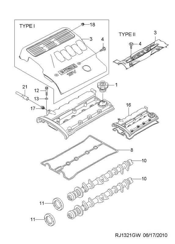 Крышка масляной горловины Lanos 1,5 AVP 96413100. Купить крышка ...