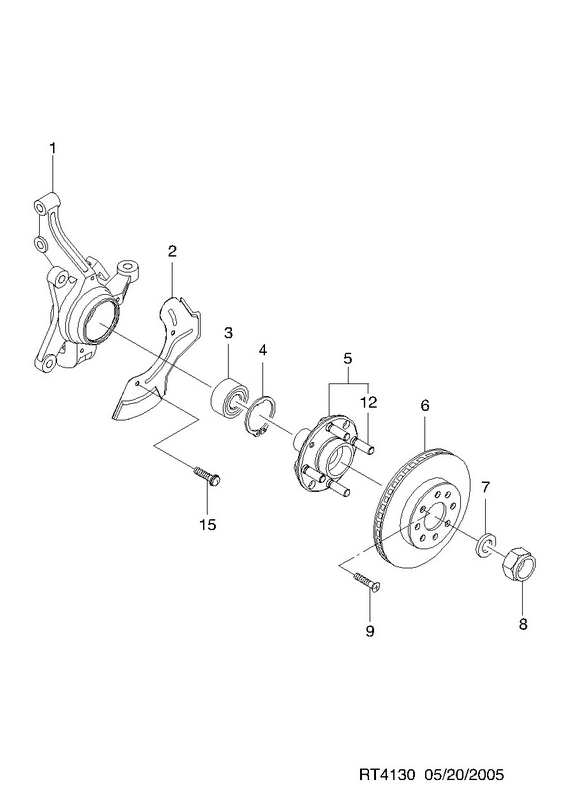 Гайка передней ступицы Lanos, Sens, Aveo, Lacetti Польша 94515437 ...