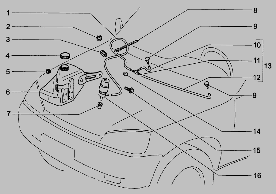Насос омывателя 2108, 2109, 2114, 2115, 2110, 3110, 3302, 2217, 2705, 3110, 31105 (мотор бачка ...